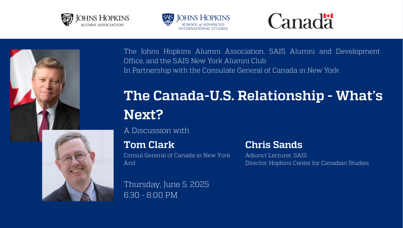 New York: The Canada-U.S. Relationship - What's Next? A Discussion with Tom Clark and Chris ...